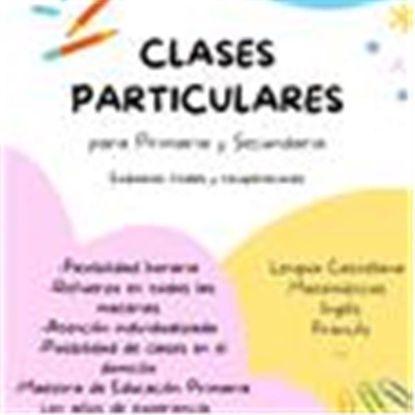 Maestra De Educación Primaria Particular Que Imparte Todas Las Materias ...