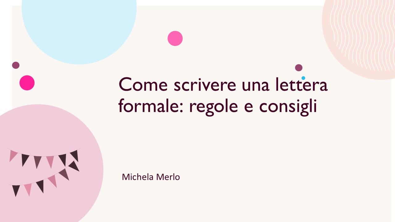 Come scrivere una lettera formale in italiano